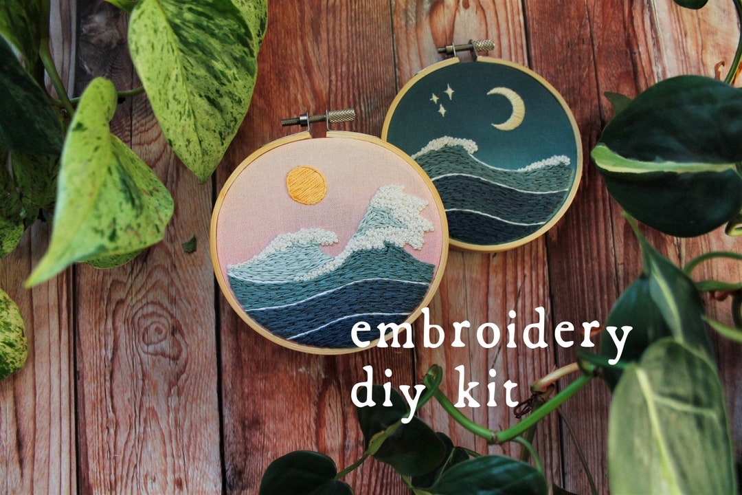 From Sunrise to Midnight Embroidery Kit / Digital Hand Embroidery ...
