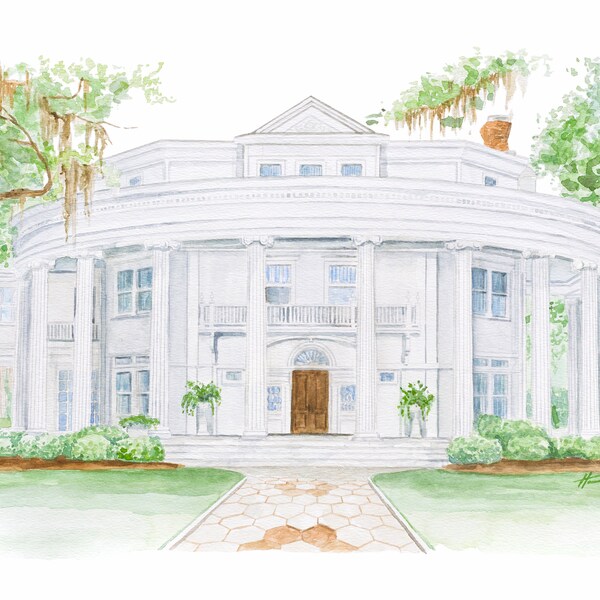 University of Georgia Arch, Athens, Georgia Ink Print on Heavy Fine Art ...