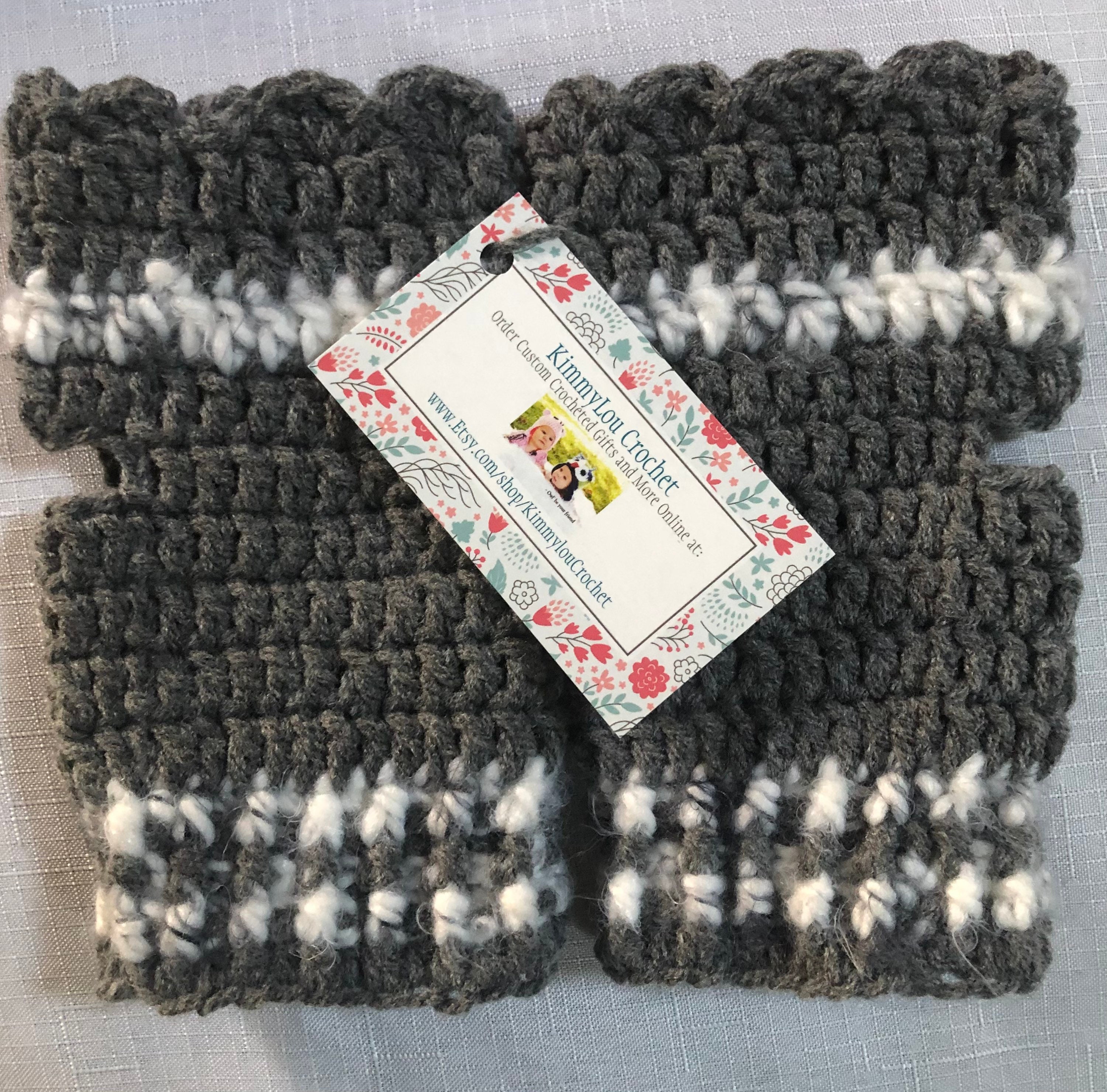 Crochet Fingerless Gloves: Comfy Cuff Warmers Solid Color or Striped - Etsy
