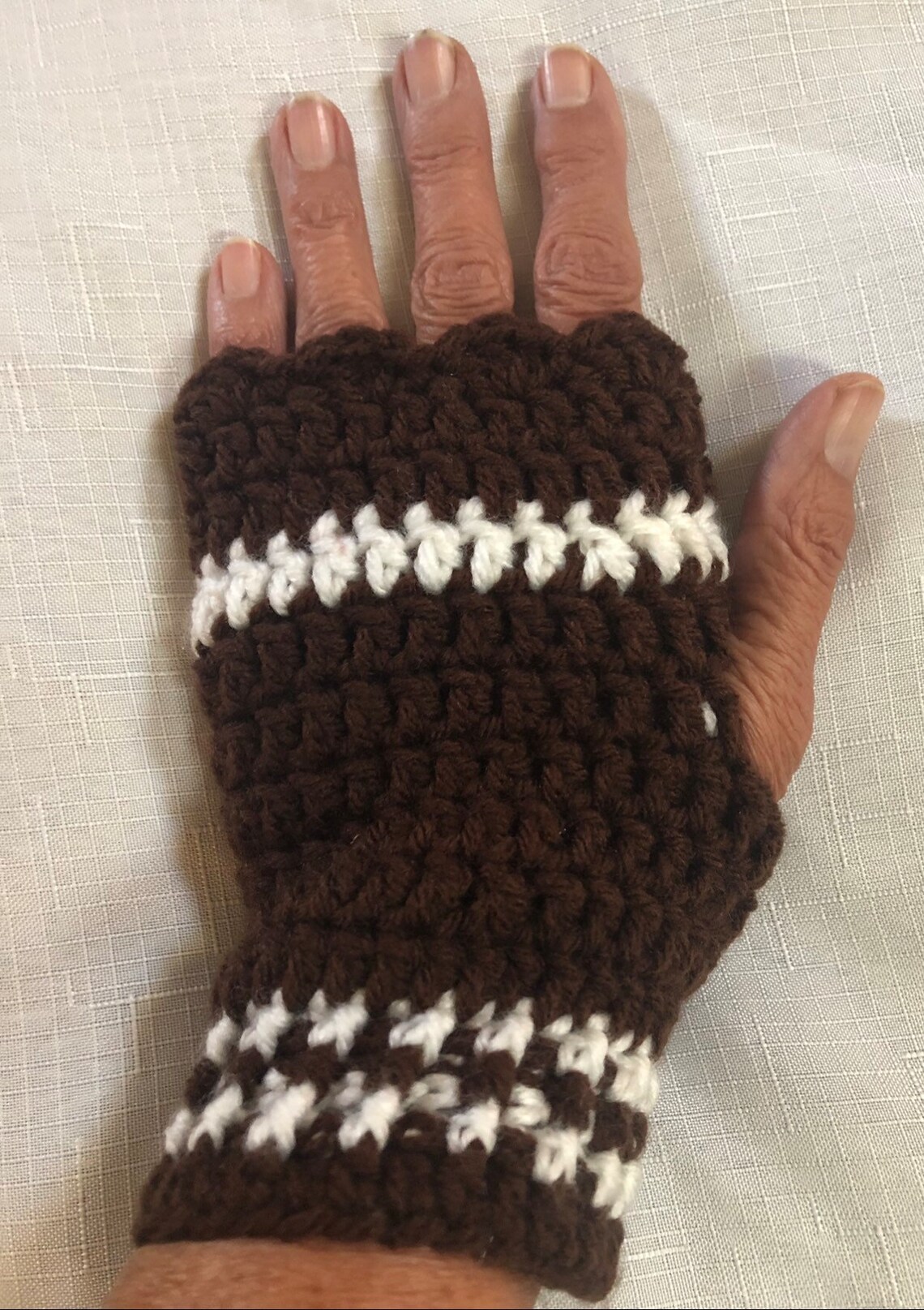 Crochet Fingerless Gloves: Comfy Cuff Warmers Solid Color or Striped - Etsy