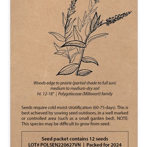 Seneca Snakeroot, Polygala Senega | Native Plant Seeds - Etsy