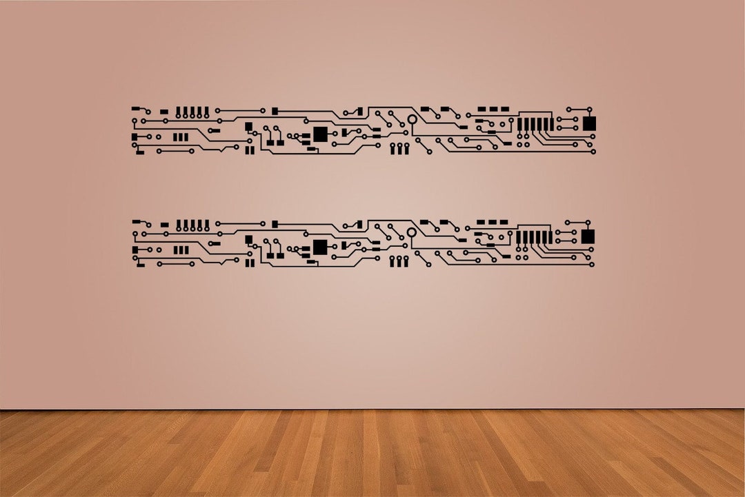 Circuit Board Wall Decal, Tech Room Decor, Matte Vinyl Strips - Etsy