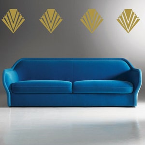 Art Deco Wall Decal 12" X 12" (set of 4) for Living Room, Bedroom, Game ...