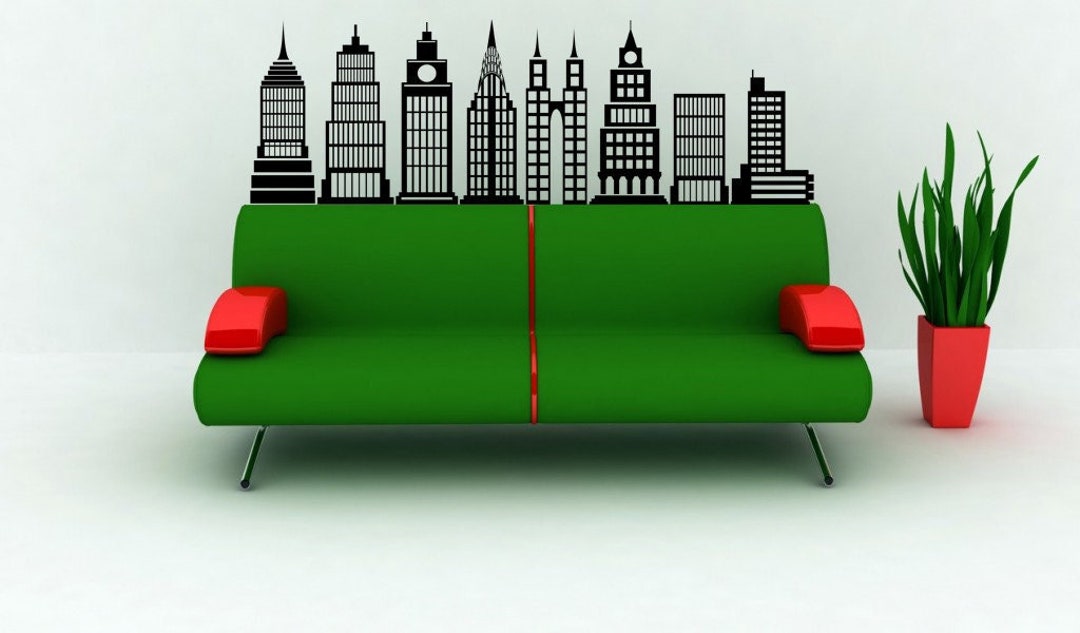 Skyscraper's Wall Decal for Living Room, Bedroom, Game Room, Den ...