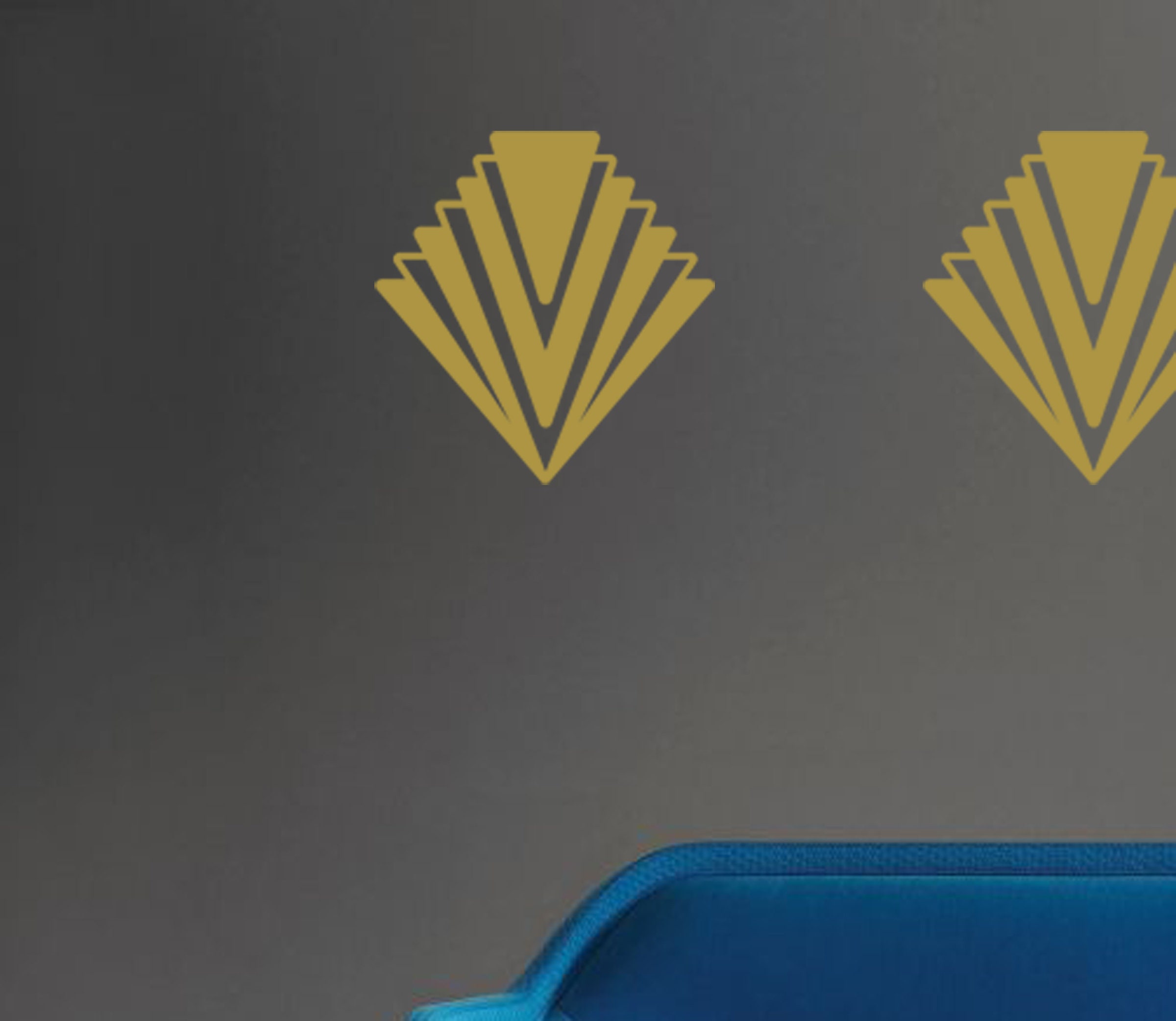 Art Deco Wall Decal 12" X 12" (set of 4) for Living Room, Bedroom, Game ...