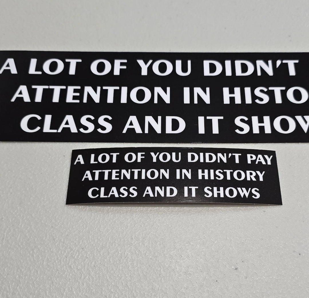 History Class Sticker: Funny Sarcastic Waterproof Vinyl Decal - Etsy