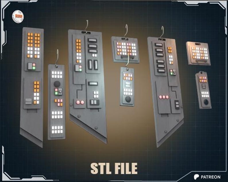 Various Miniature Control Panels | Star Wars Sci Fi Inspired - Etsy
