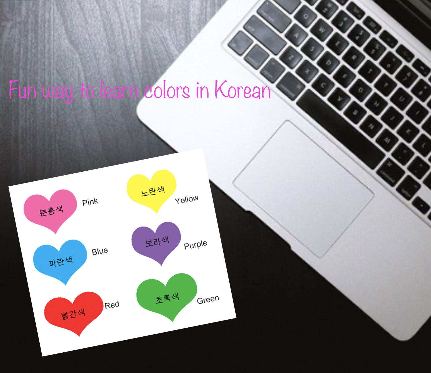 Korean Colors Korean Language Colors Printable - Etsy