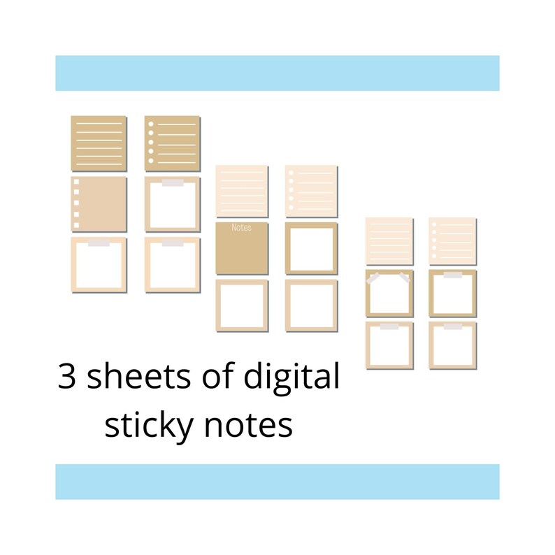 Digital Sticky Notes, Sticky Notes, Notes, Digital Product, Printable's ...