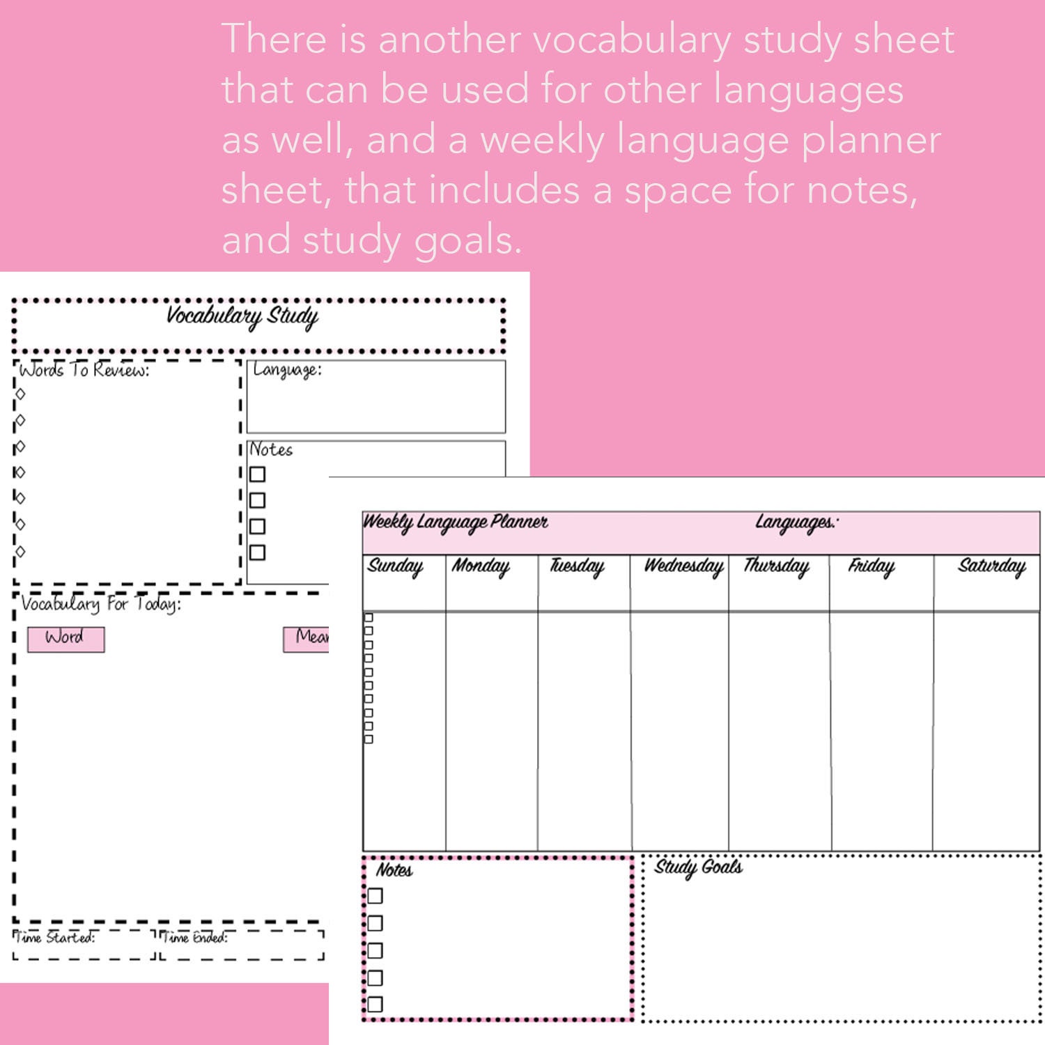 Korean Language Study Worksheets Instant Download | Etsy