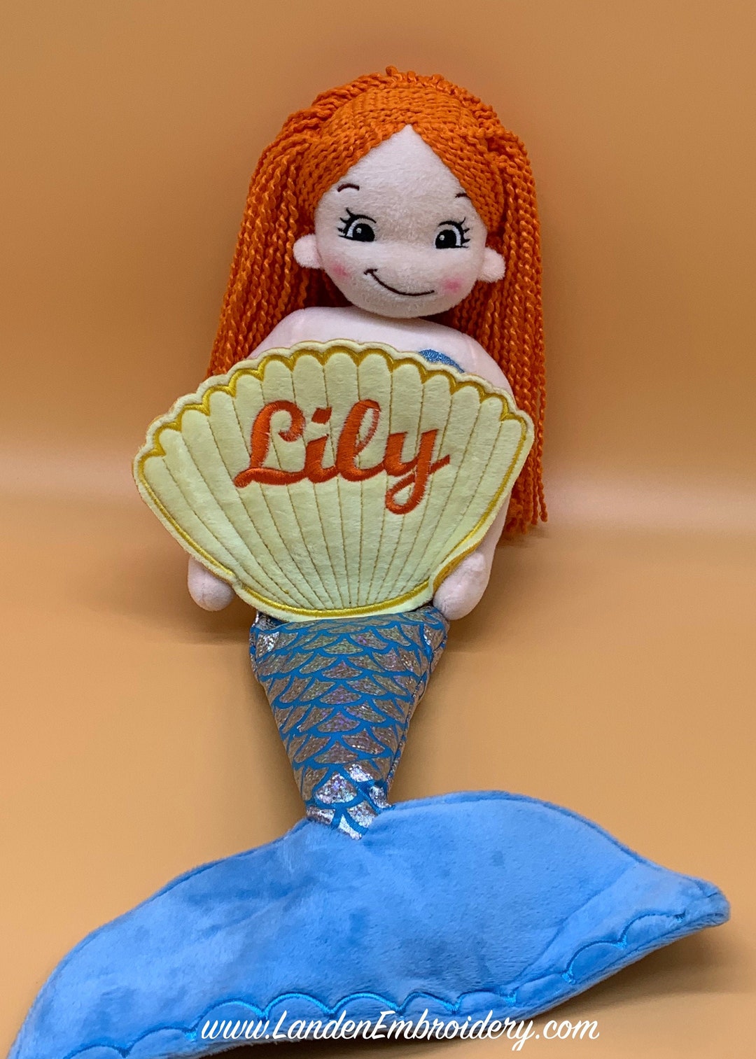 Fiona Mermaid Rag Doll Stuffed Toy Personalized With Custom Embroidery ...