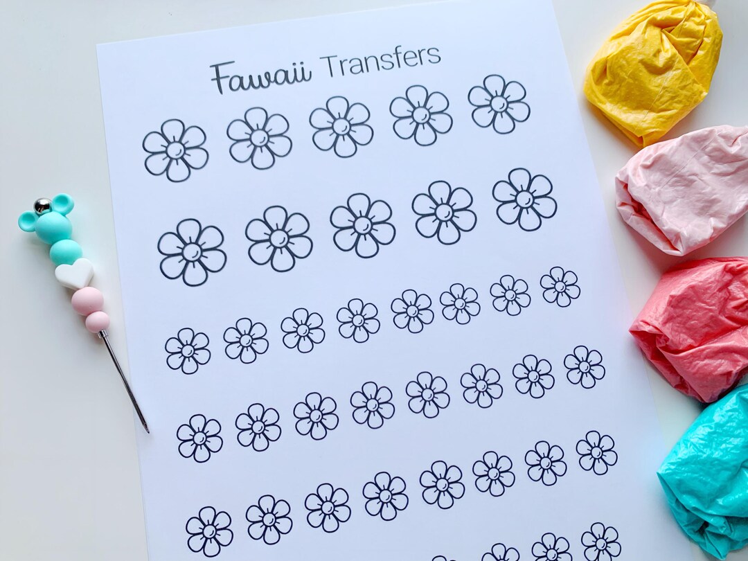 Flower Royal Icing Transfer Sheets - Etsy
