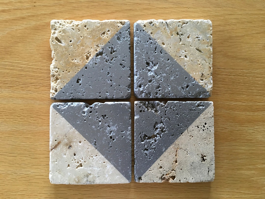 Stone Coaster Set 1 Stone Tile Coasters/travertine Coasters/drink ...