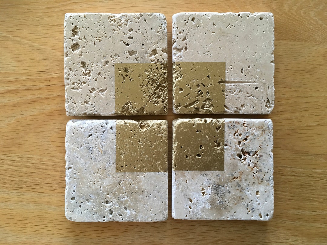 Stone Coaster Set #2 - Stone Tile Coasters/natural Stone Tiles ...