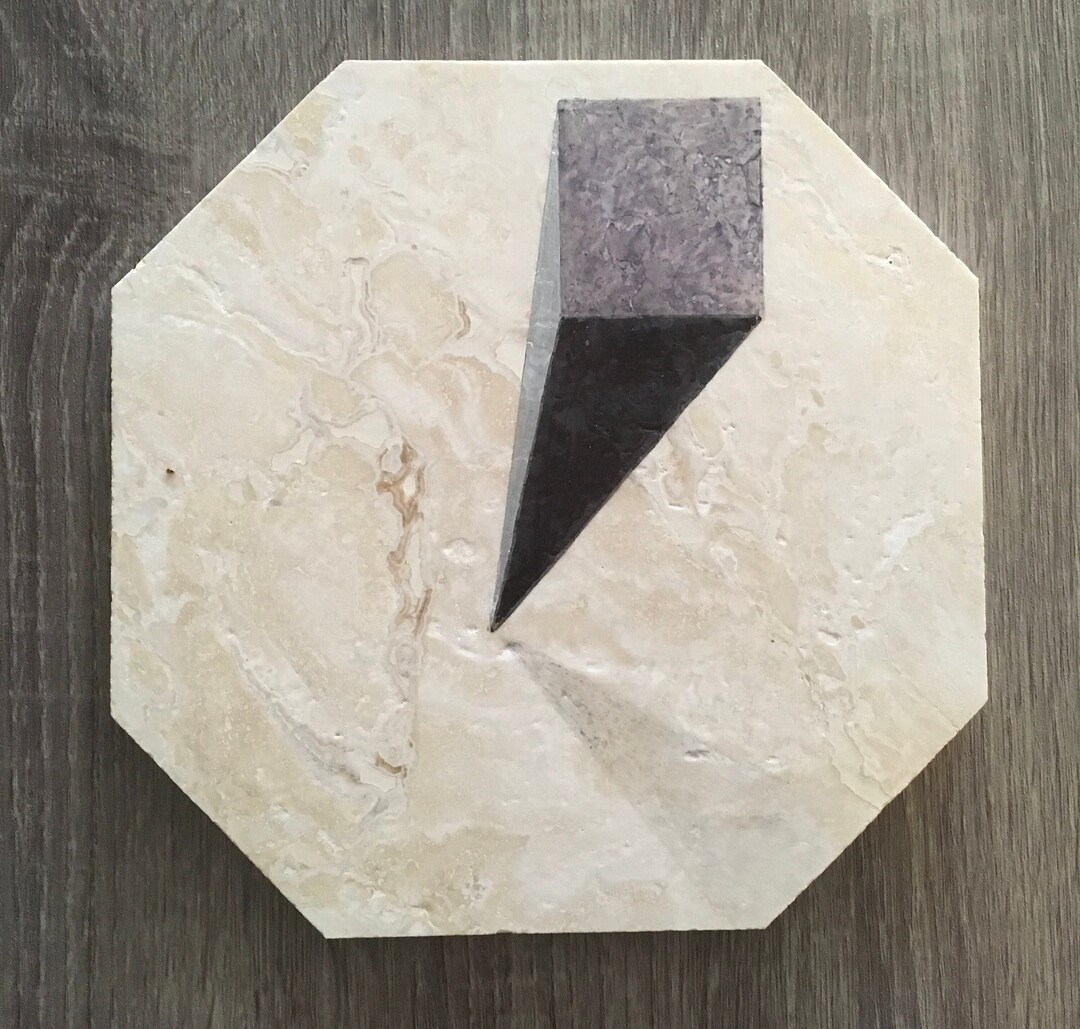 Hand Painted Stone Trivet: 'the Spike' - Modern Home Decor - Etsy