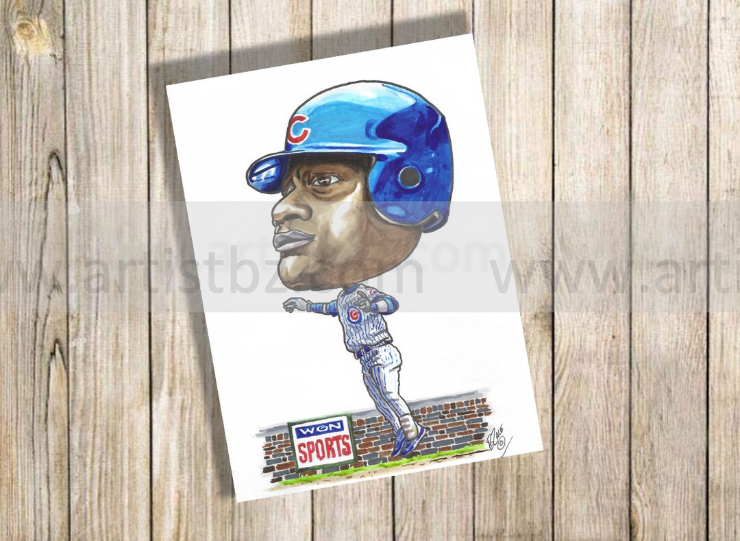 Sammy Sosa Caricature Print, Unframed - Etsy