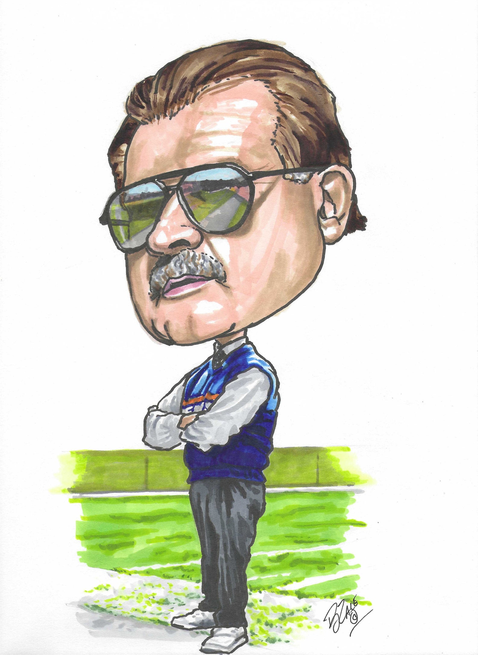 Mike Ditka Caricature Print unframed - Etsy