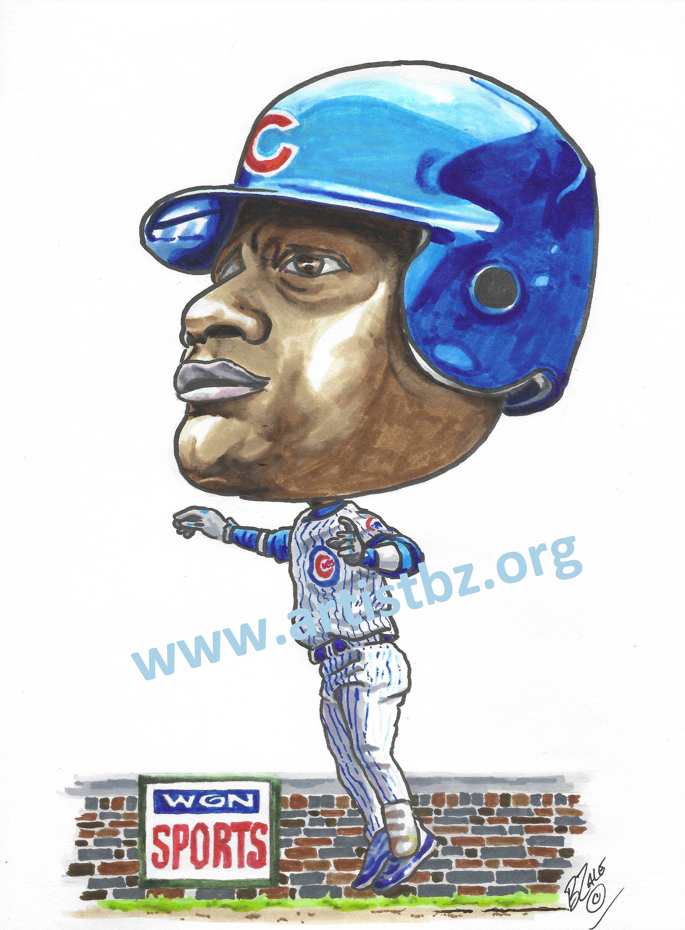 Sammy Sosa Caricature Print, Unframed - Etsy