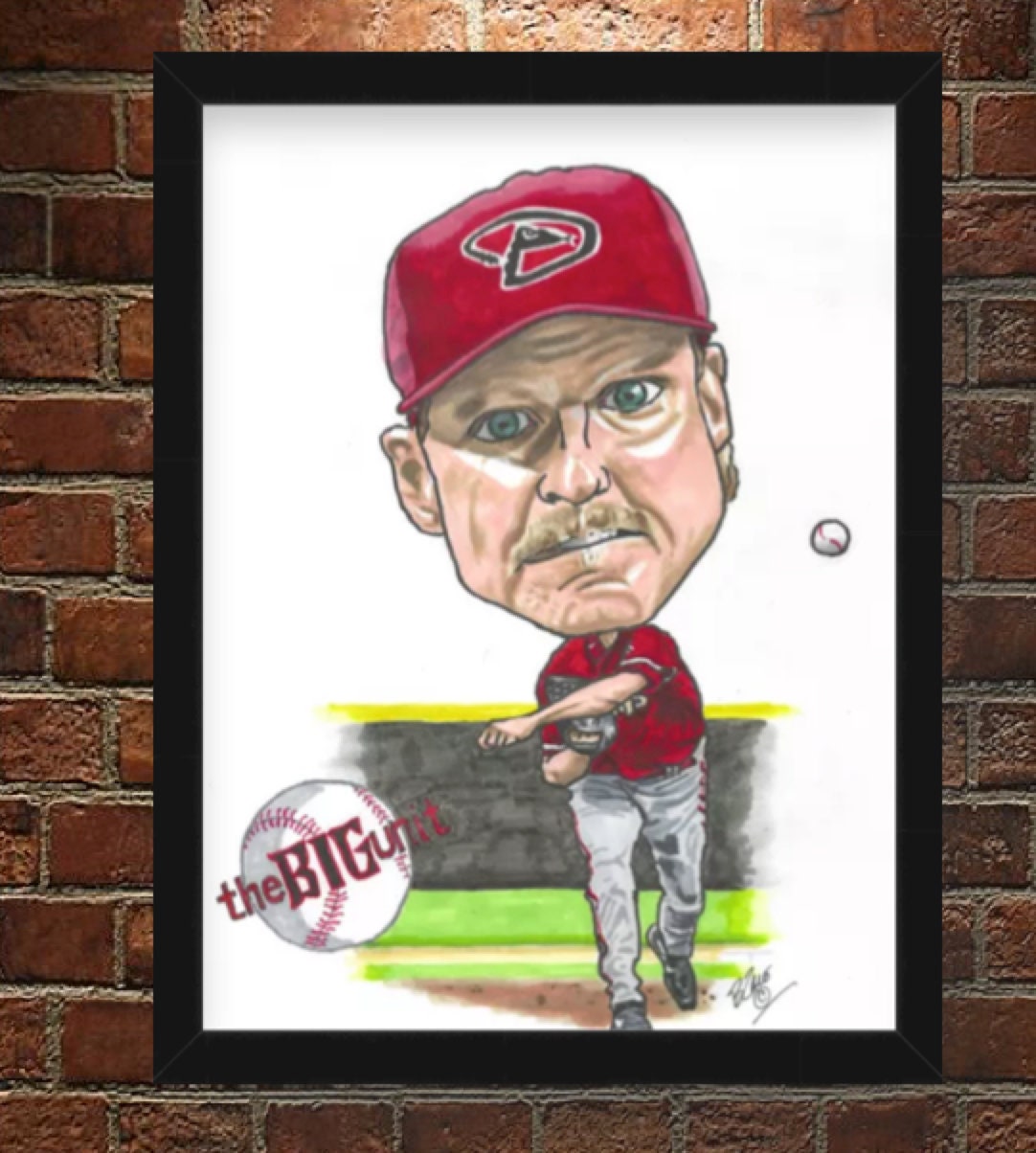 Randy Johnson Caricature Print, Unframed - Etsy