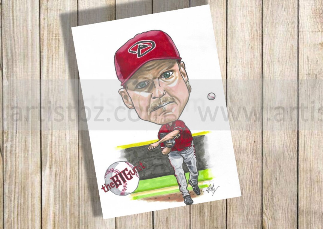 Randy Johnson Caricature Print, Unframed - Etsy
