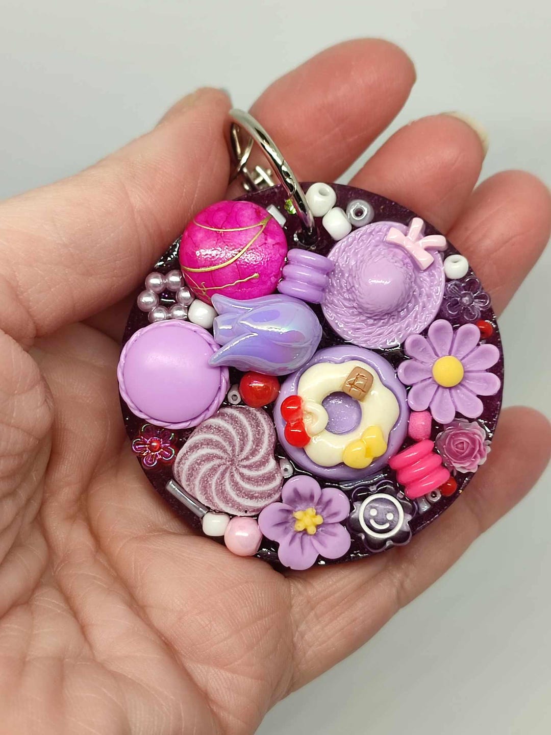 Textured Crystal Tactile Keyring. Sensory Keyring. Lanyard Attachment ...