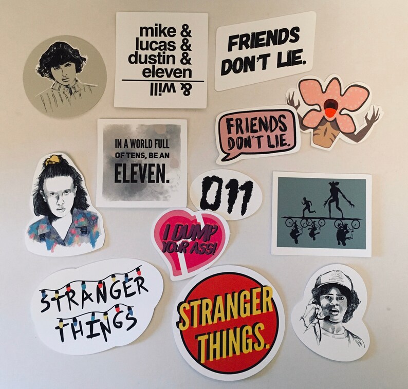 Stranger Things. Stranger Things Stickers. Matte Vinyl Sticker | Etsy