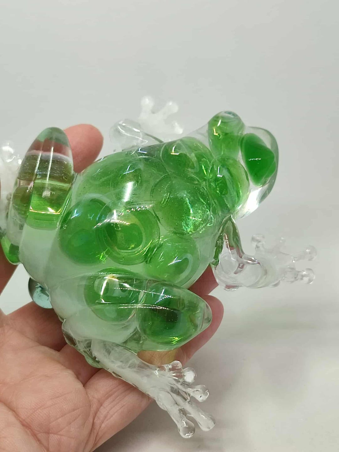 Frank the Frog: Resin Frog Ornament With Glass Pebbles - Etsy UK