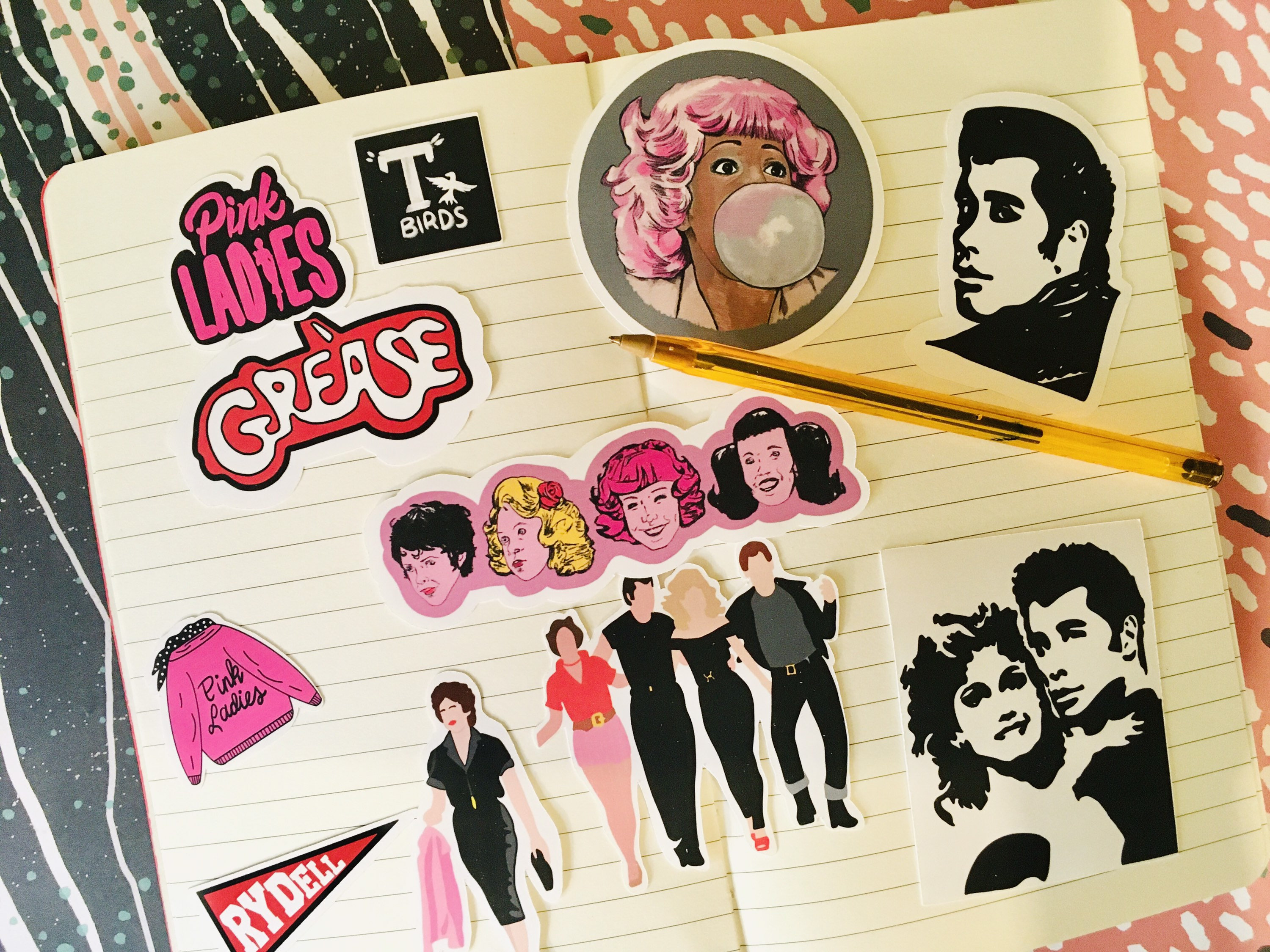 Grease sticker pack. Grease movie stickers. Grease. Matte | Etsy