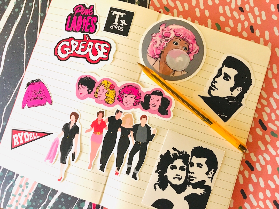 Grease Sticker Pack. Grease Movie Stickers. Grease. Matte - Etsy Denmark