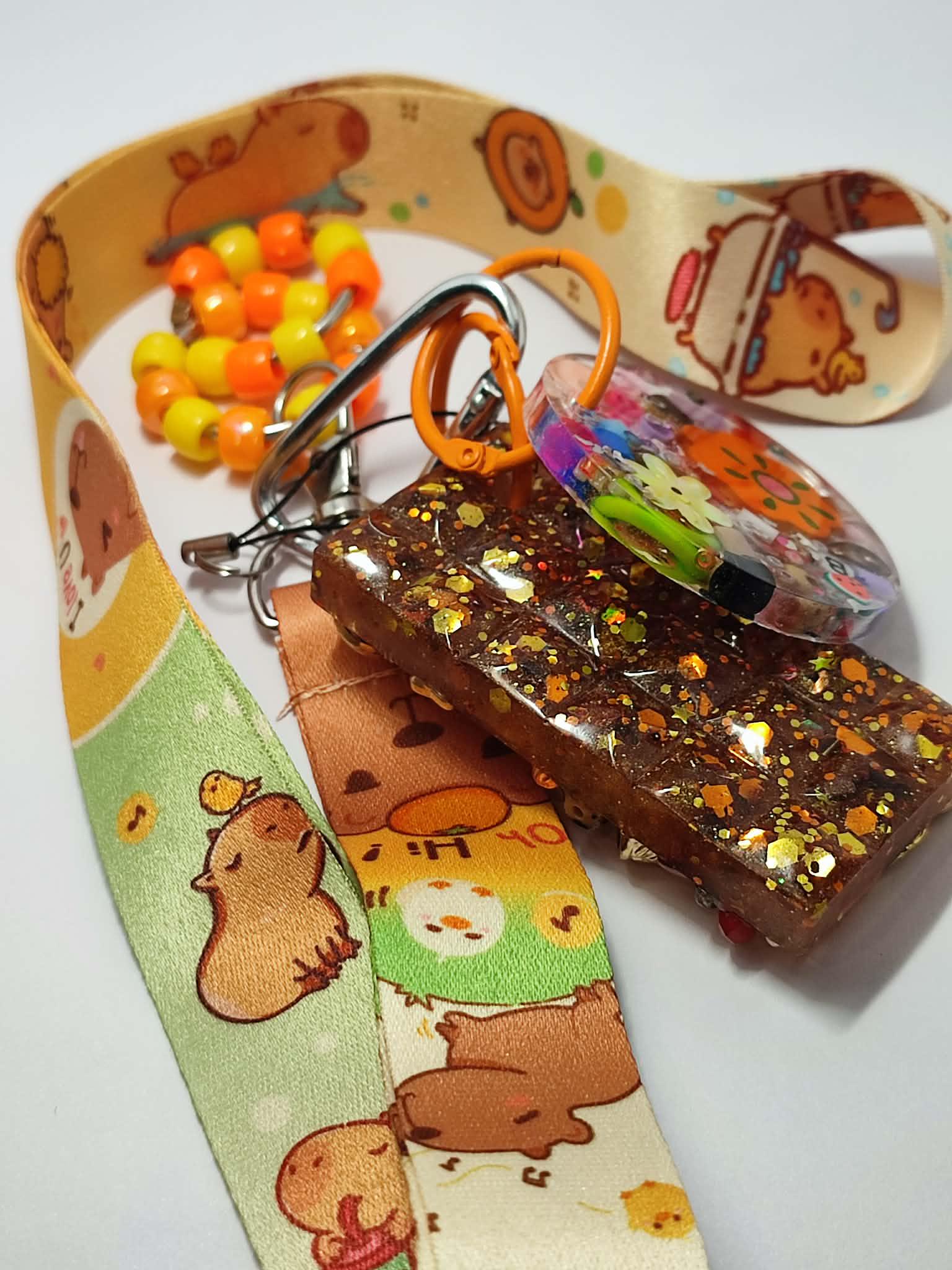 Fidget Lanyard Capybara. Sensory Lanyard. Fidget Toys. Upcycled Toys ...