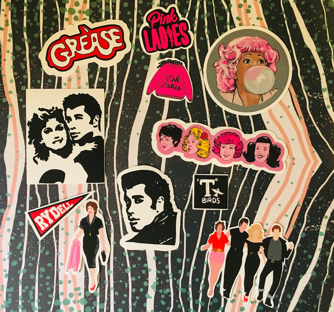 Grease sticker pack. Grease movie stickers. Grease. Matte | Etsy