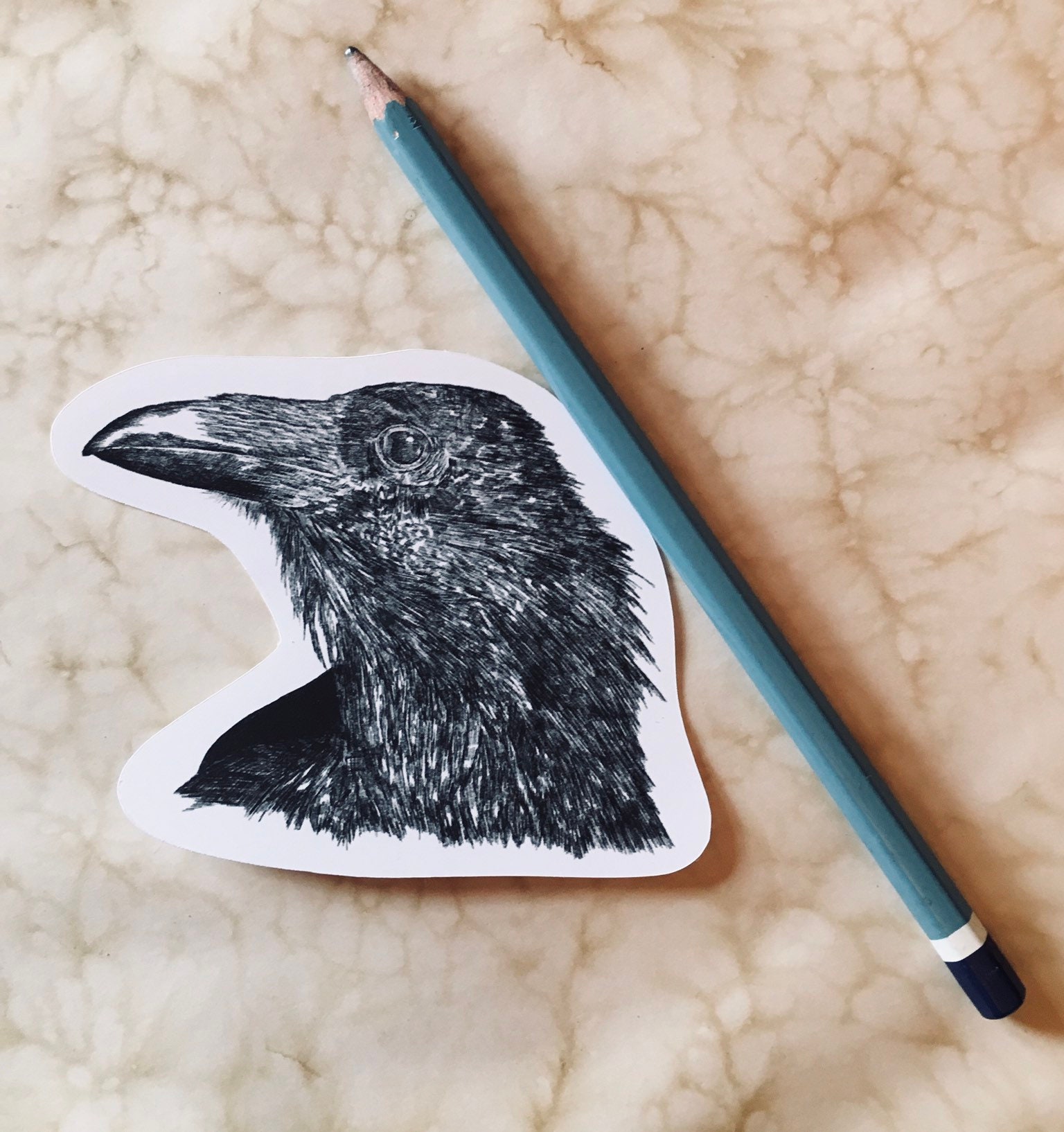Raven Stickers. Matte Vinyl Stickers. the Raven. Poe Stickers. | Etsy