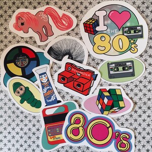80s vinyl sticker pack. I love the 80s. Sticker pack. Vinyl | Etsy