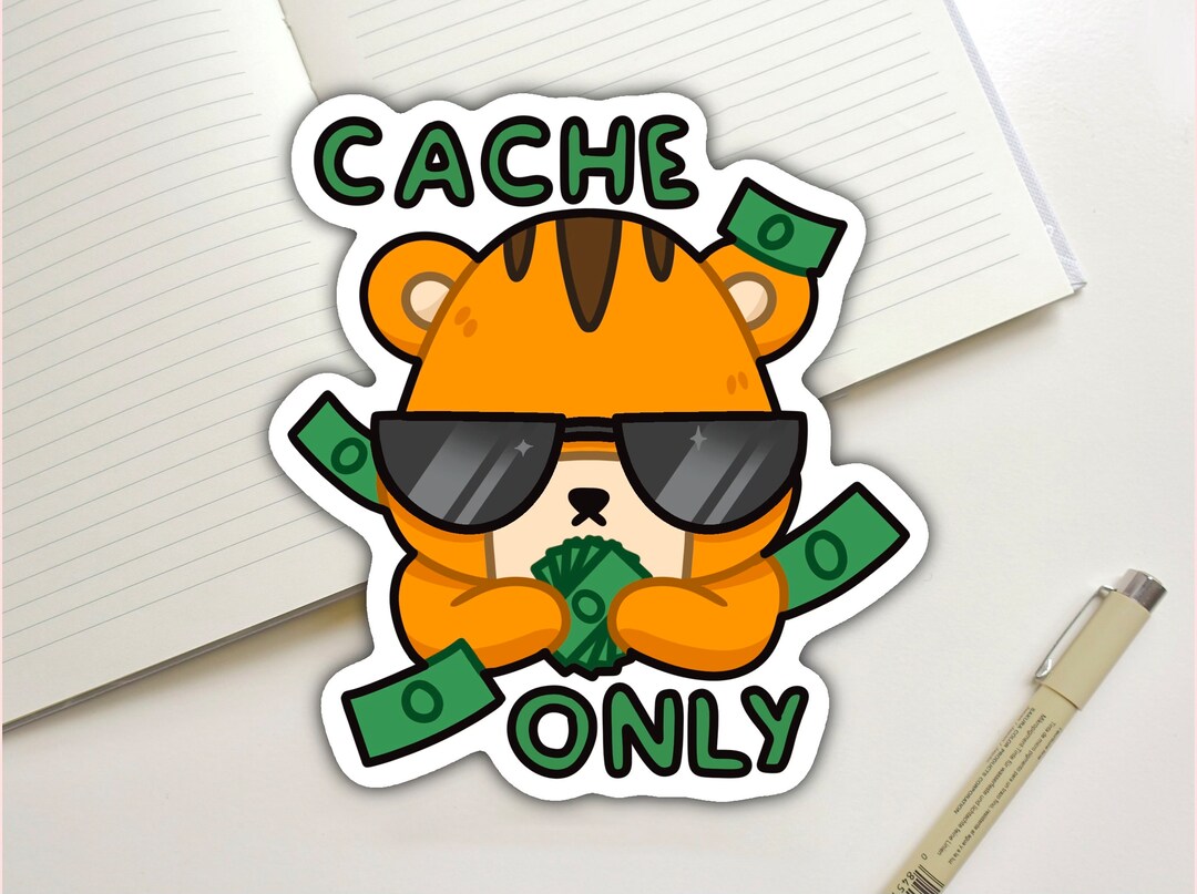 Cache Only Vinyl Sticker | Computer Science Programming Coding Laptop ...
