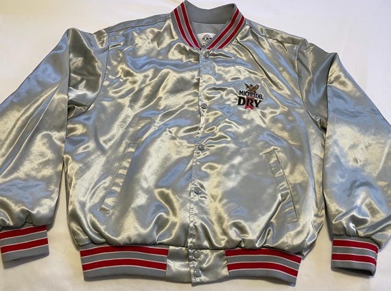 Vintage Michelob Dry Satin Bomber Beer Jacket Adult XL - Gem