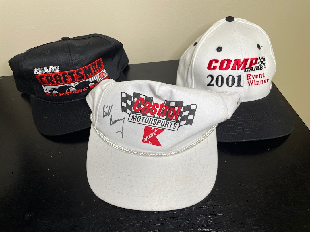 Vintage Racing Hats Three - Comp Cams Event Winner, Signed Castrol ...