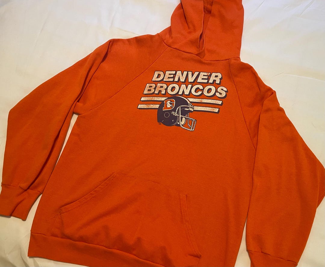 Vintage 1980’s Denver Broncos Rare Logo 7 Pullover Hoodie Adult Large ...
