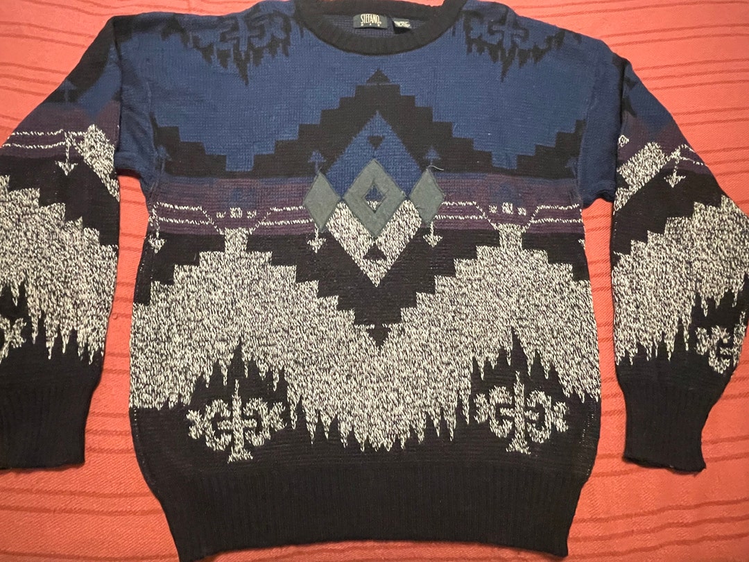 Vintage Steffano Man Grandpa Sweater Adult Large - Etsy