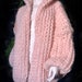 Pink Ariana Sweater Crochet Knit-look Hooded Cardigan Pattern in Size ...