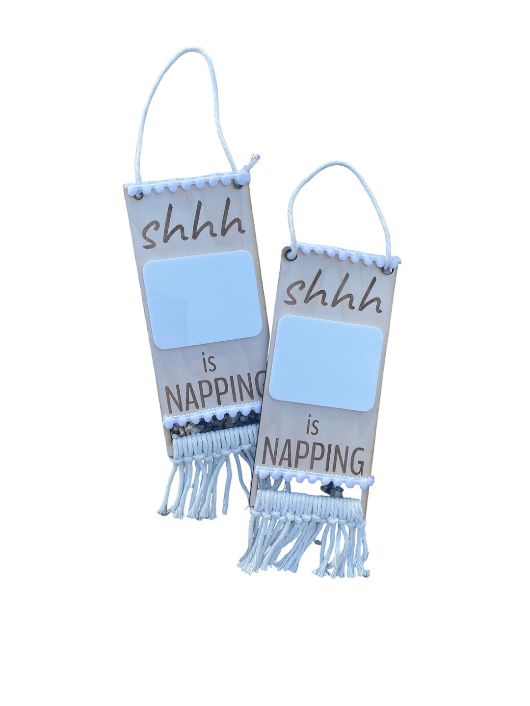 Nap Time Wooden Sign, Nursery Door Sign, Sshhh Sign, Macrame Sign ...