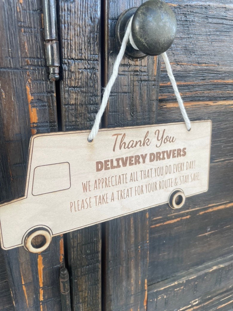 Delivery Drivers Sign, Thank You Delivery Driver, UPS Fedex DHL Post ...