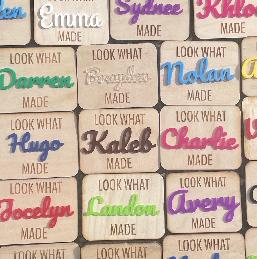 Personalized Kids Magnet, Kids Magnet, Kids Art Magnet, Look What I ...