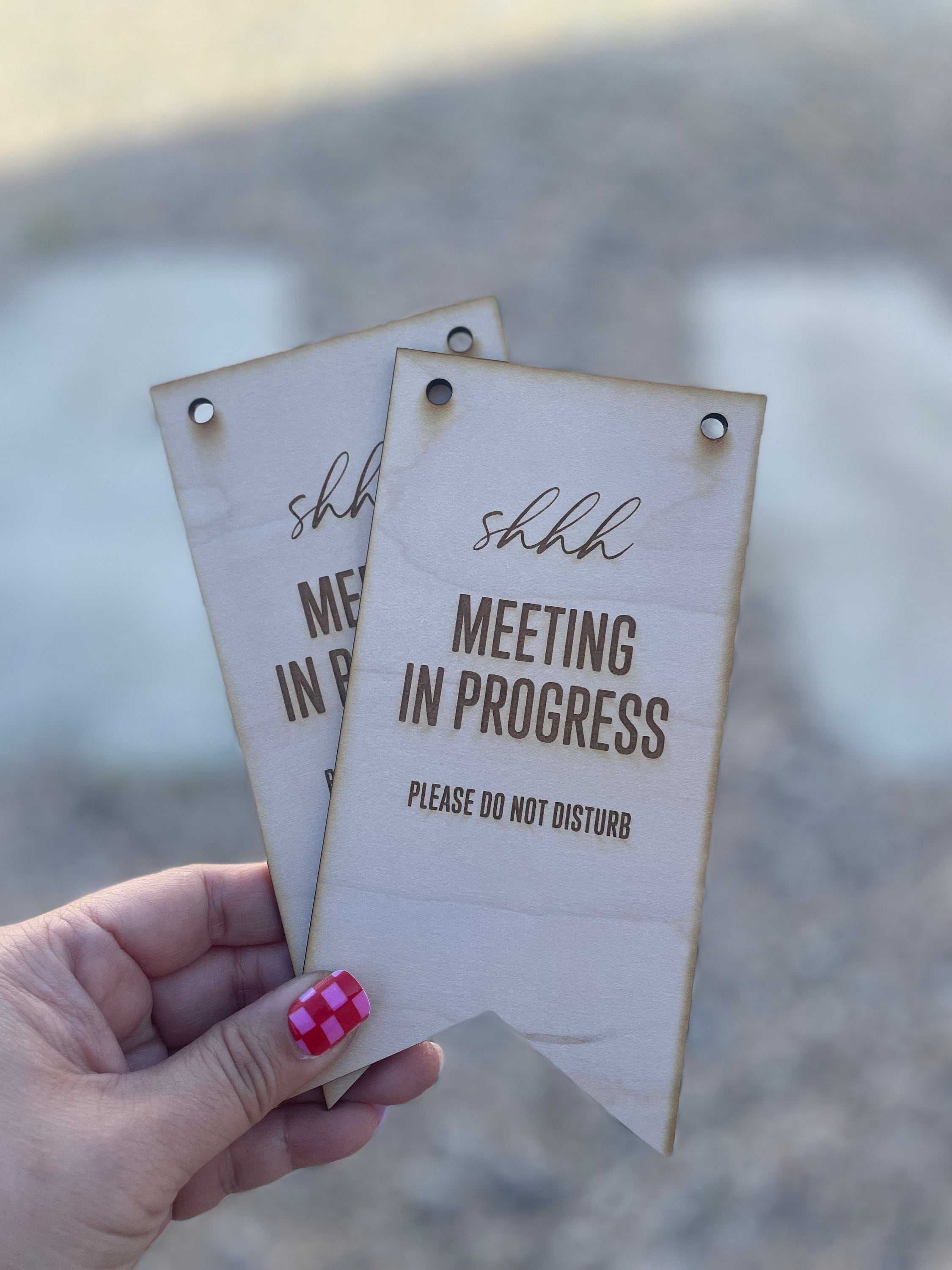Meeting in Progress Please Do Not Disturb Wood Sign Home Office Working ...