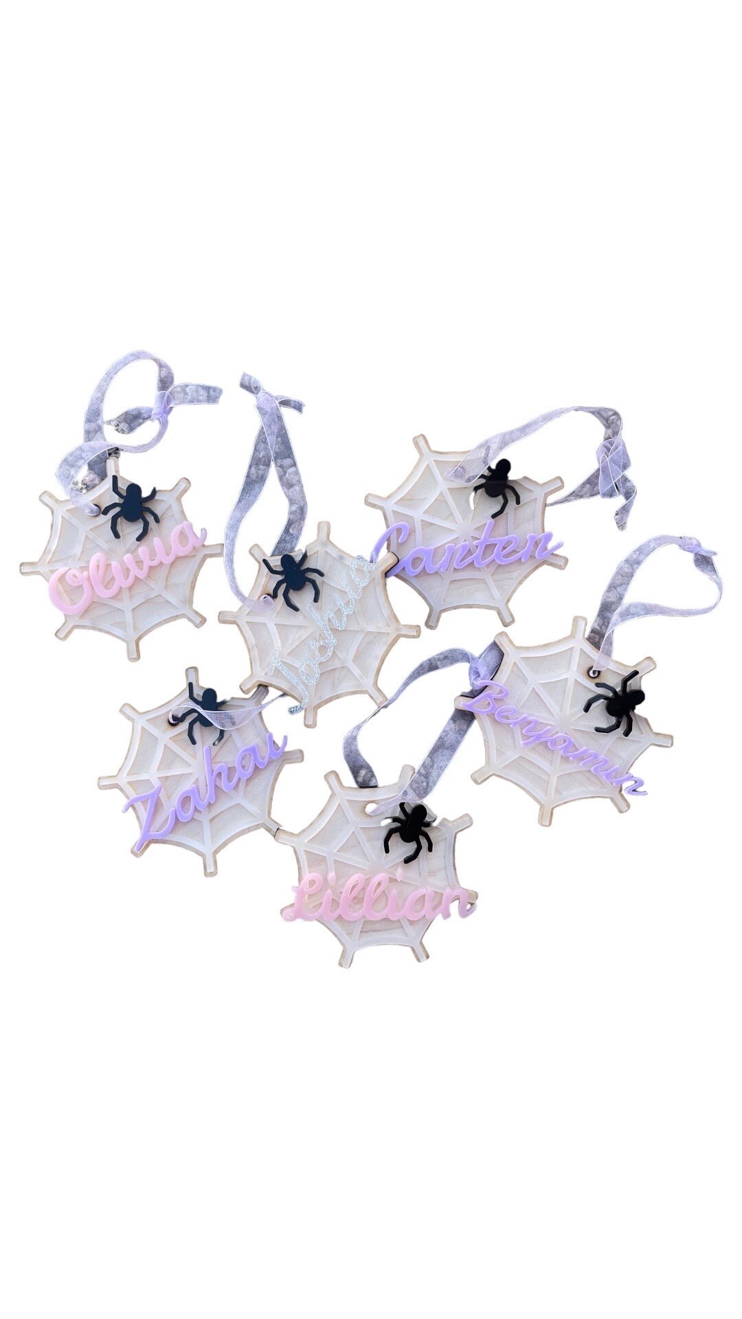 Spiderweb Name Tag, Halloween Name Tag, Halloween Boo Basket - Etsy