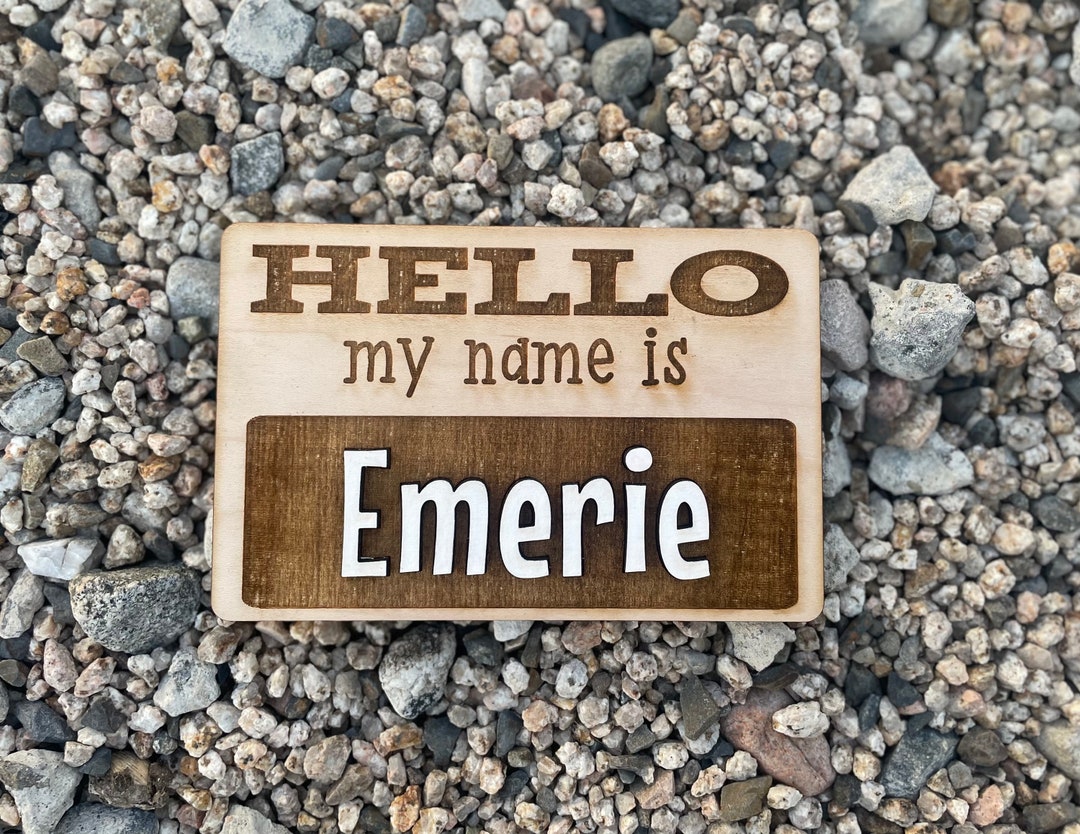 Hello My Name Is…, Baby Sign, Newborn Baby Sign, Personalized Gifts - Etsy