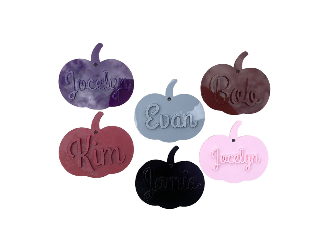 Pumpkin Name Tag, Name Plate, Name Place Card, Thanksgiving Name Plate ...