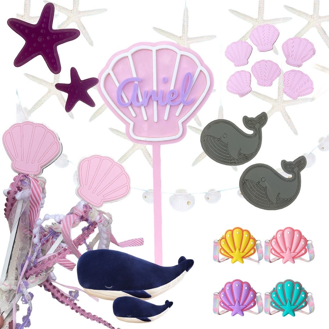 Seashell Cake Topper, Cake Topper, Birthday Cake Topper, Beach Party - Etsy