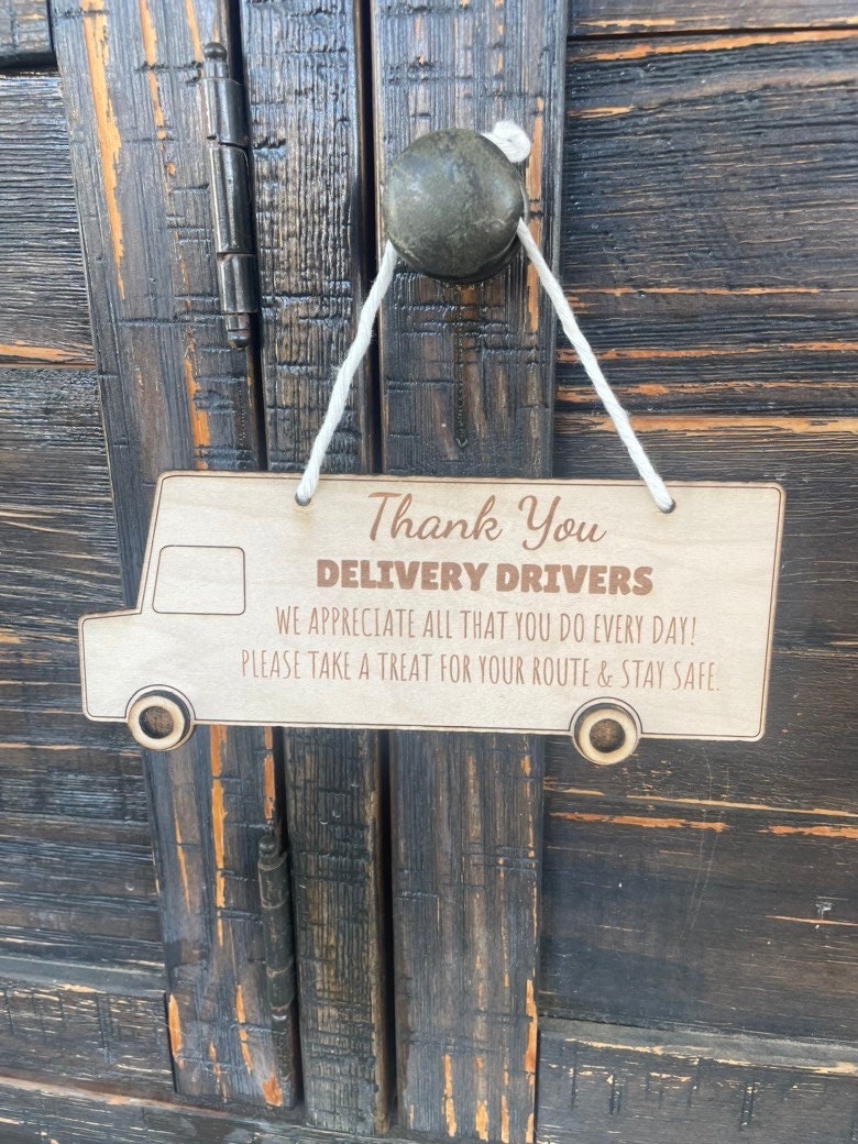 Delivery Drivers Sign, Thank You Delivery Driver, UPS Fedex DHL Post ...