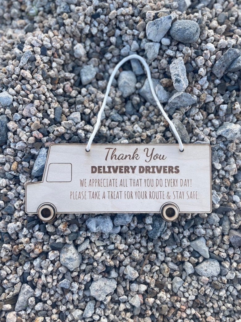 Delivery Drivers Sign, Thank You Delivery Driver, UPS Fedex DHL Post ...