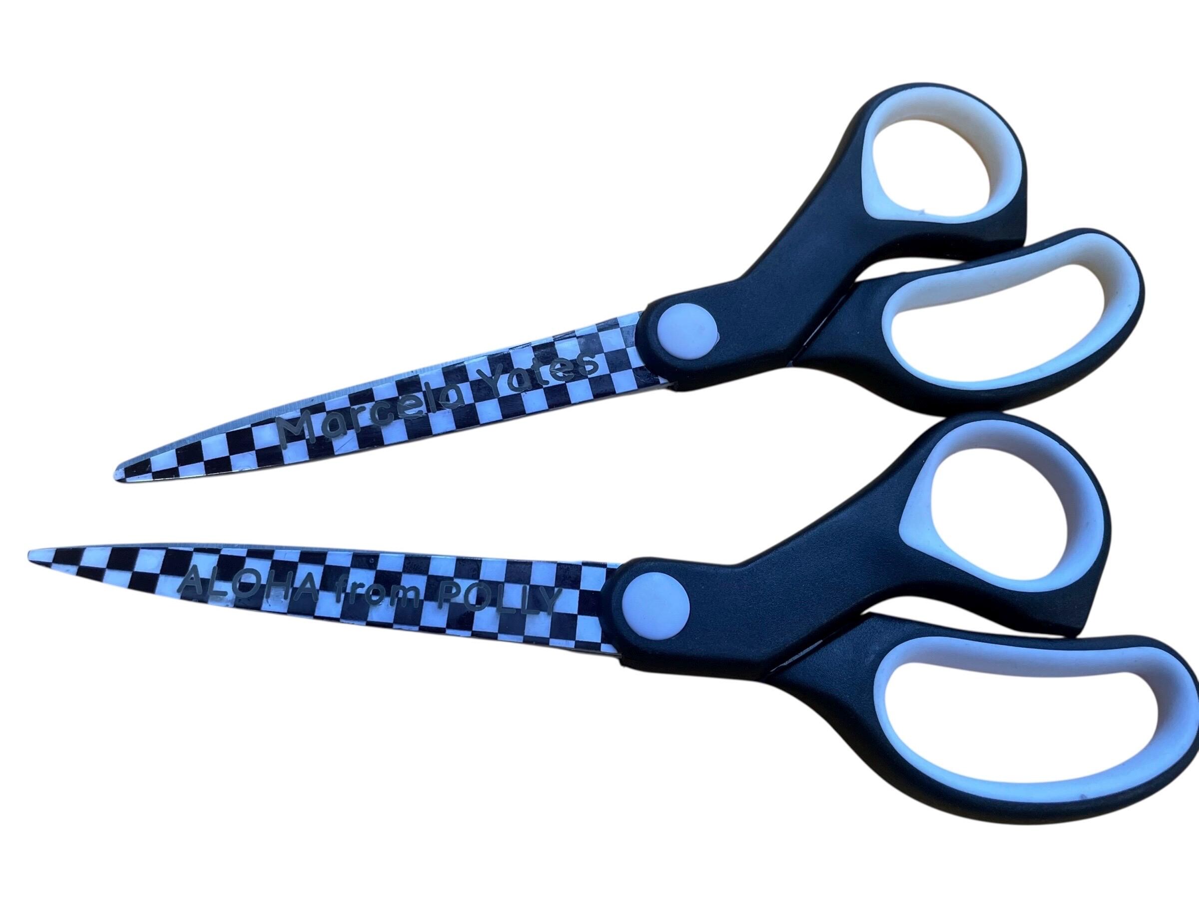 Checkered Scissors, Personalized Gift, Crafter, Scissors, Checkered ...